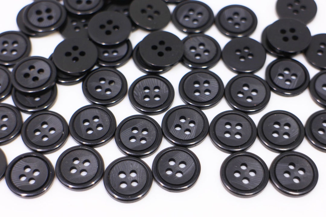 Black Blazer Button, for Sewing Business Men Suit Jacket, Stylish Professional Design, Four ...