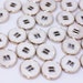 White Coat Buttons, Cream White and Gold Color, Vintage Style, 2 Hole ...