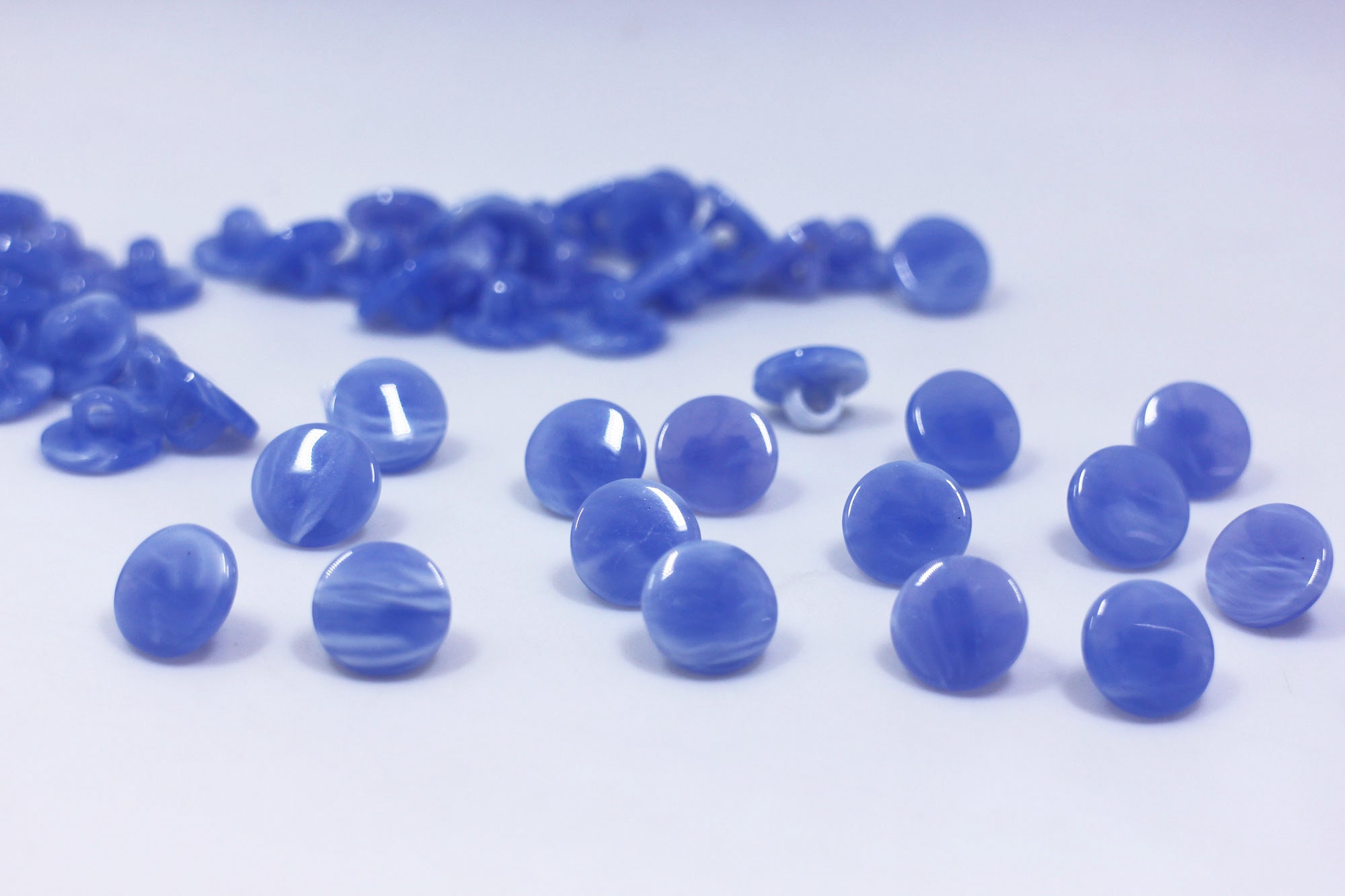 Blue Marble Pattern Shank Buttons Round Flat Shank Button | Etsy