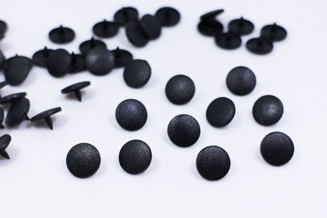 Matte Black Snap Fastener, Size T5, Frosted Black Snap Buttons ...