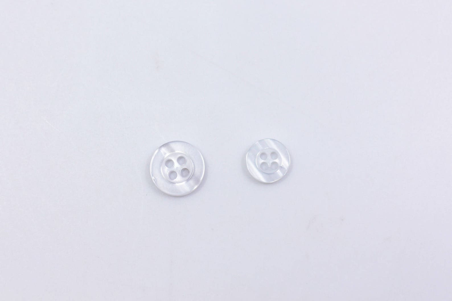 50 Shiny White Button, Four Holes, Raised Edge, Shell-looking, Wide ...