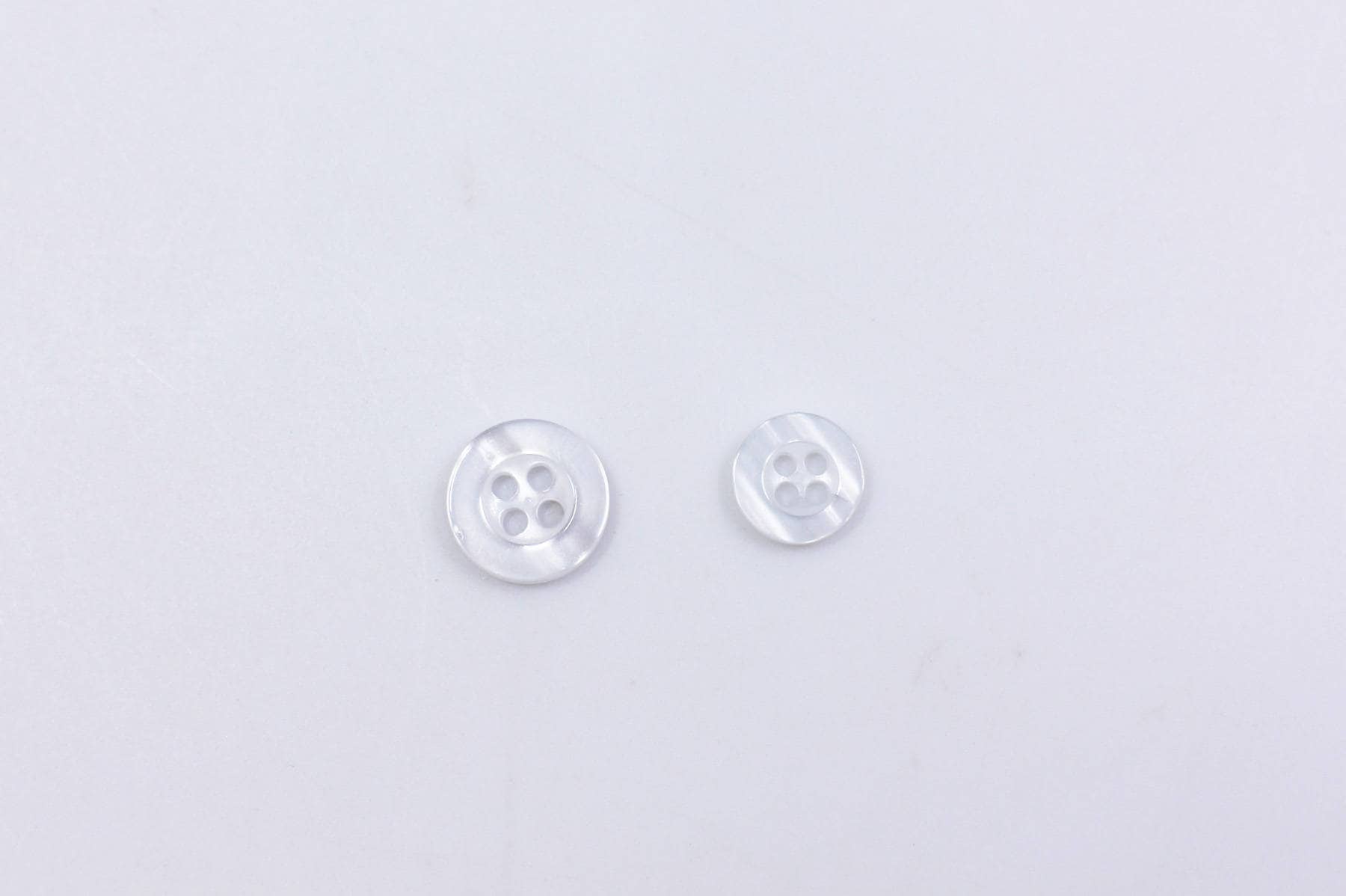 50 Shiny White Button Four Holes Raised Edge Buttons - Etsy