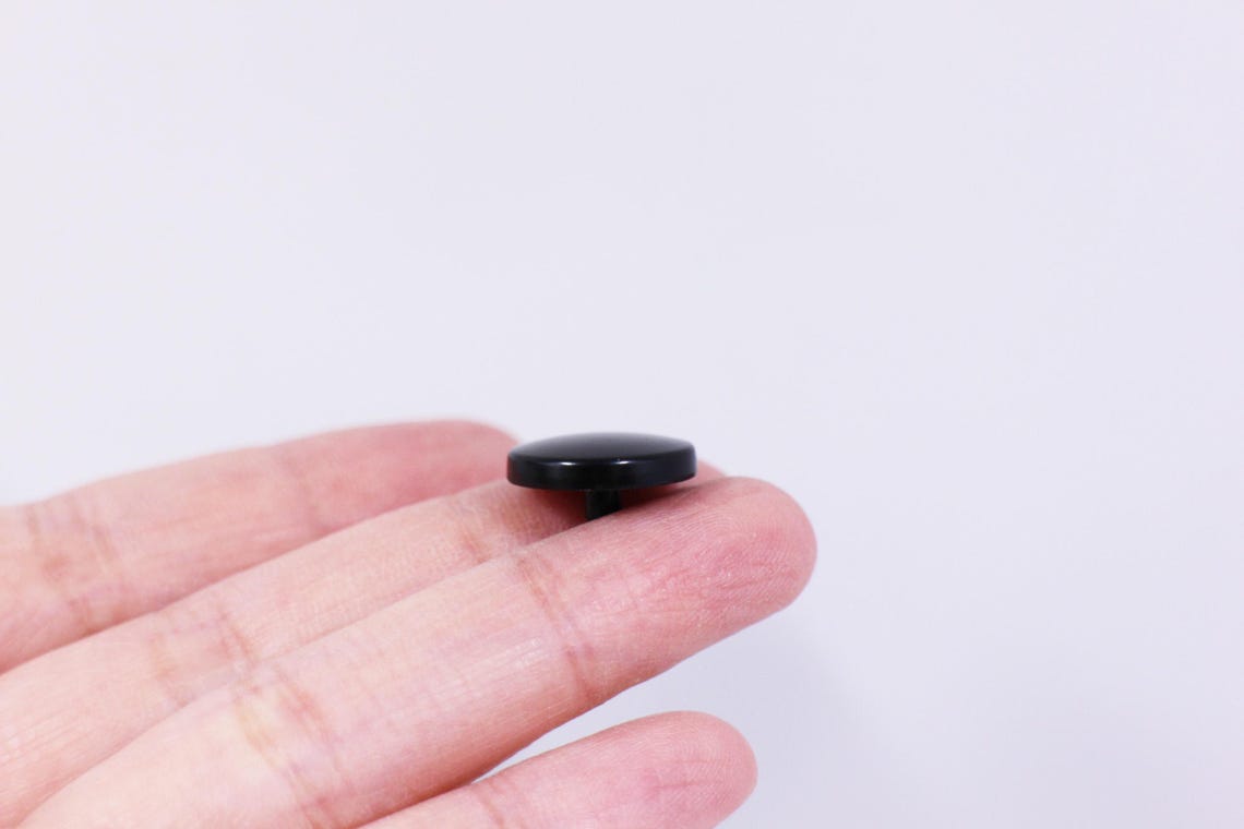Black Metal Snap Buttons, Curve Top, Upholstery Supplies, Model 633 ...