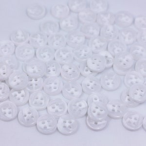 White Marble Pattern Buttons, Resin Buttons, Small Retro Four Holes ...