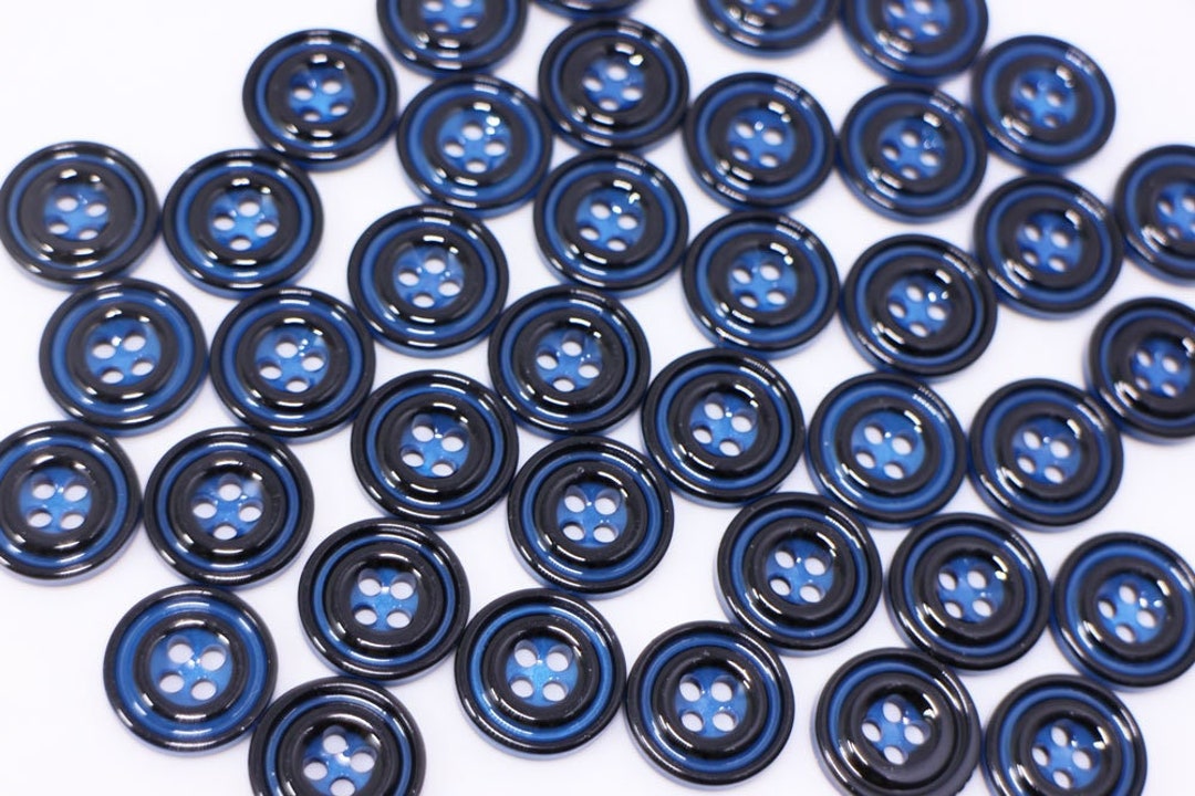 Dark Blue Button, Navy Blue Color, Glossy Finish, for Men Suit Jacket ...