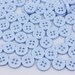 Matte Light Blue Buttons, Pastel Blue Solid Color, Four Holes, Made of ...