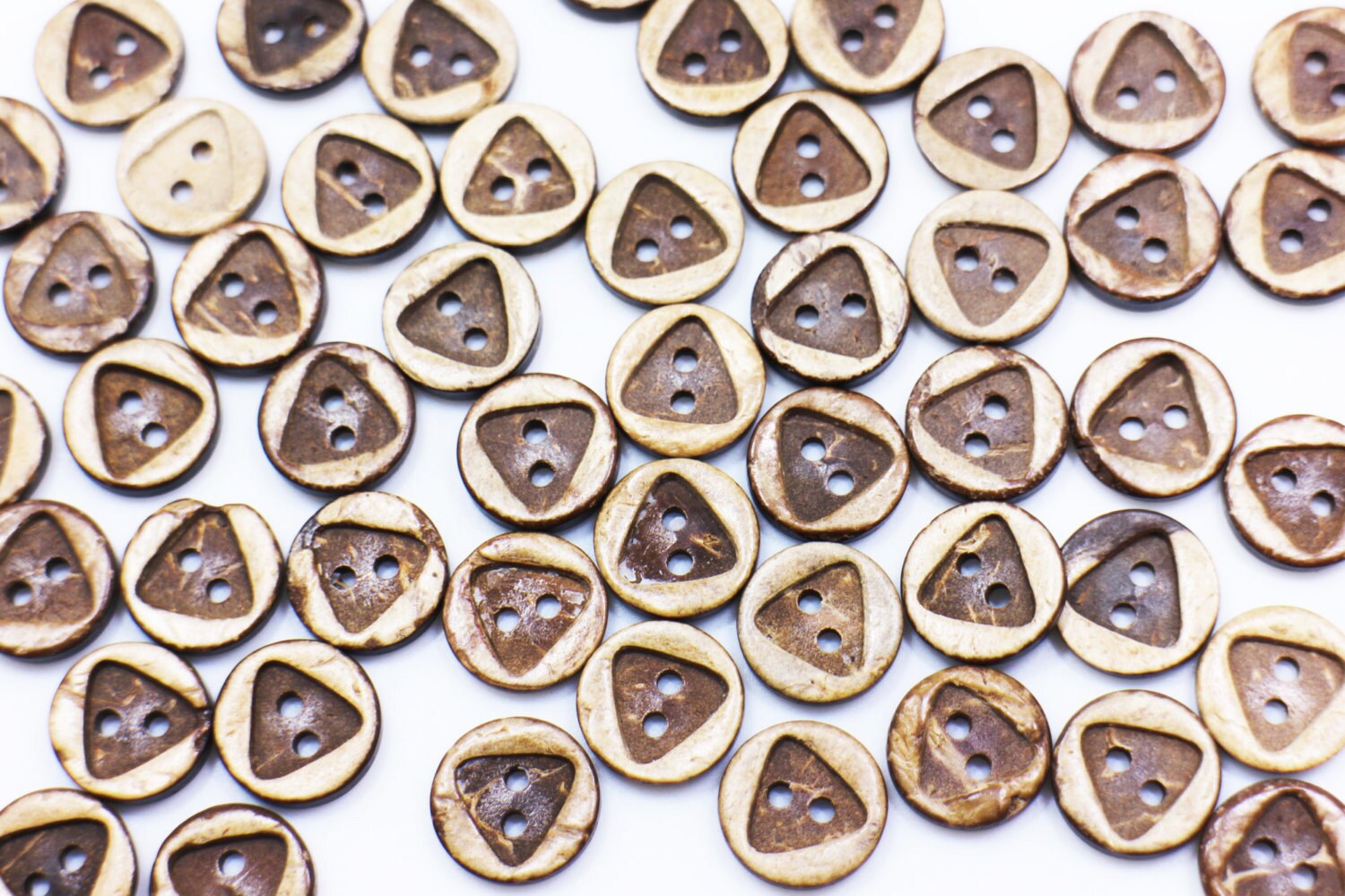 Botón de coco triangular Botones pequeños de cáscara de coco - Etsy México