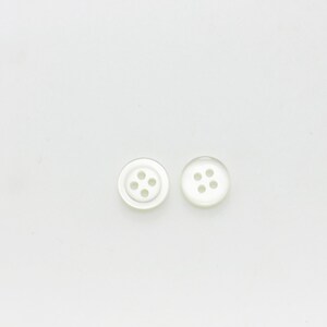 Cream White Button, Pearl Baby Children Button,four Holes Sew Through ...