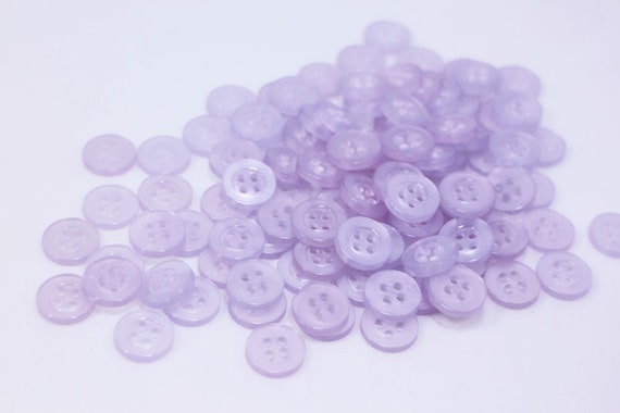 50 Light Purple Button Raised Edge Semi-transparent Button | Etsy