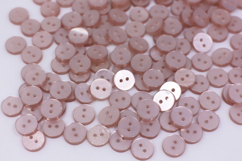 Pale Pink Button Shiny Pink Button Extra Small Light Pink - Etsy