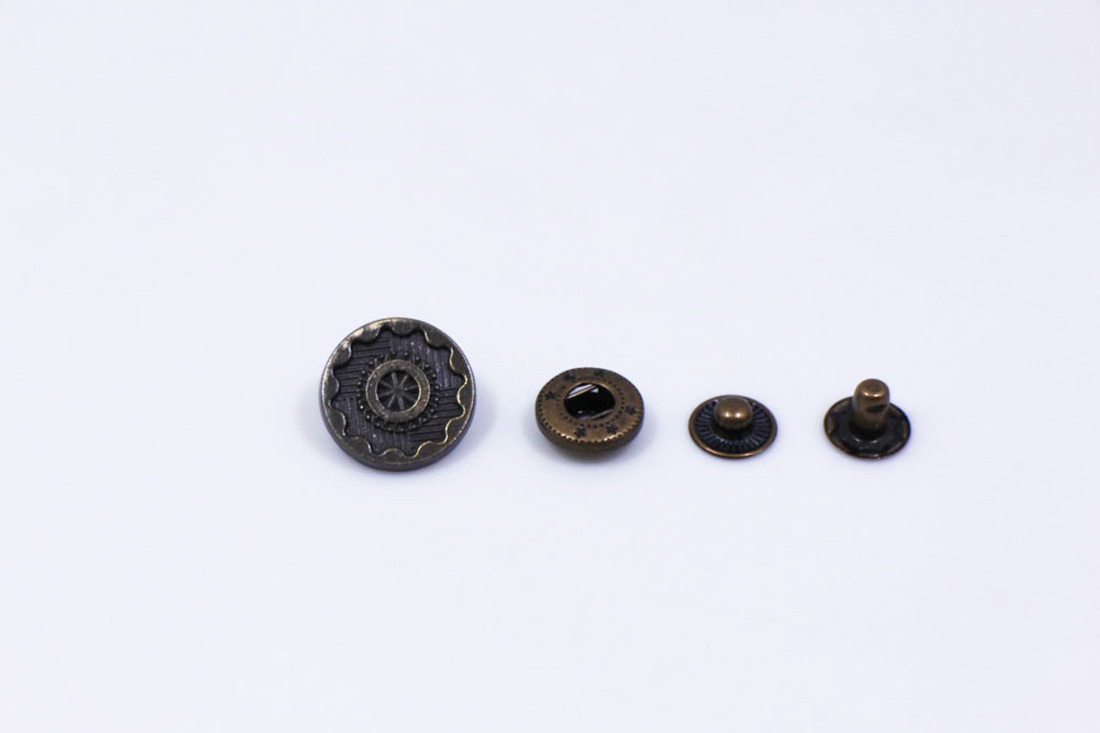 Snap Buttons, Antique Bronze Color Press Stud, Upholstery Button, Snap ...
