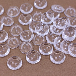 Clear Acrylic Buttons, Transparent, Two Holes, for Sewing Wedding Dress ...
