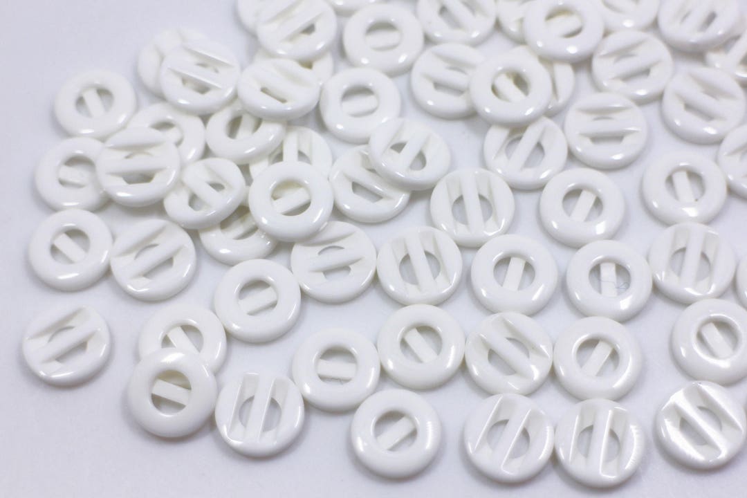 White Large Holes Button, Two Holes, Raised Edge, Special Stylish ...