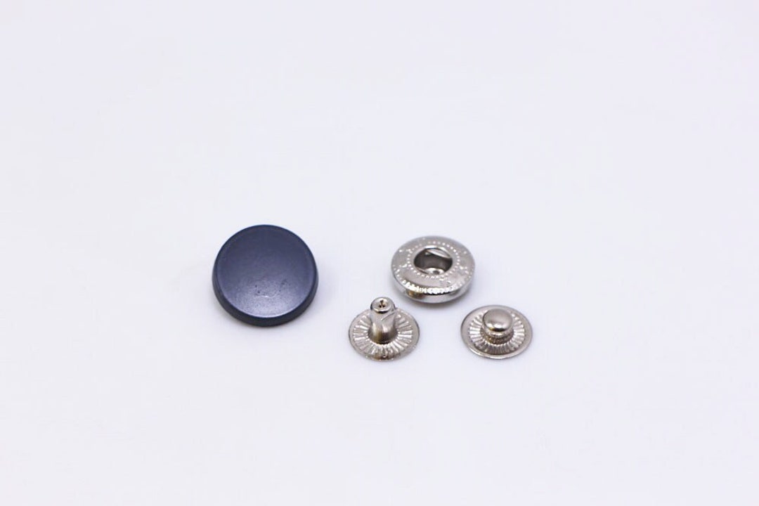 Gray Snap Button, Grey Flat Top Snap Fastener, Metal Snap Button ...