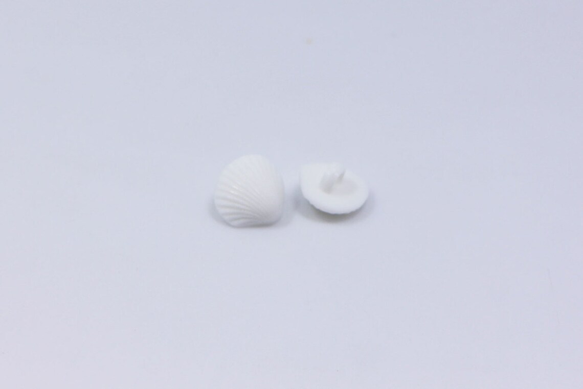 White Seashell Shank Buttons Shell Shaped Shanks Button Baby - Etsy