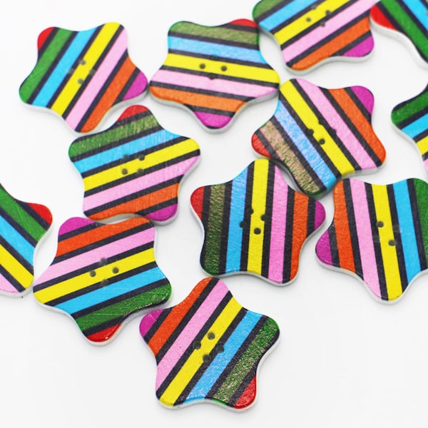 Large Star Shaped Button - Etsy