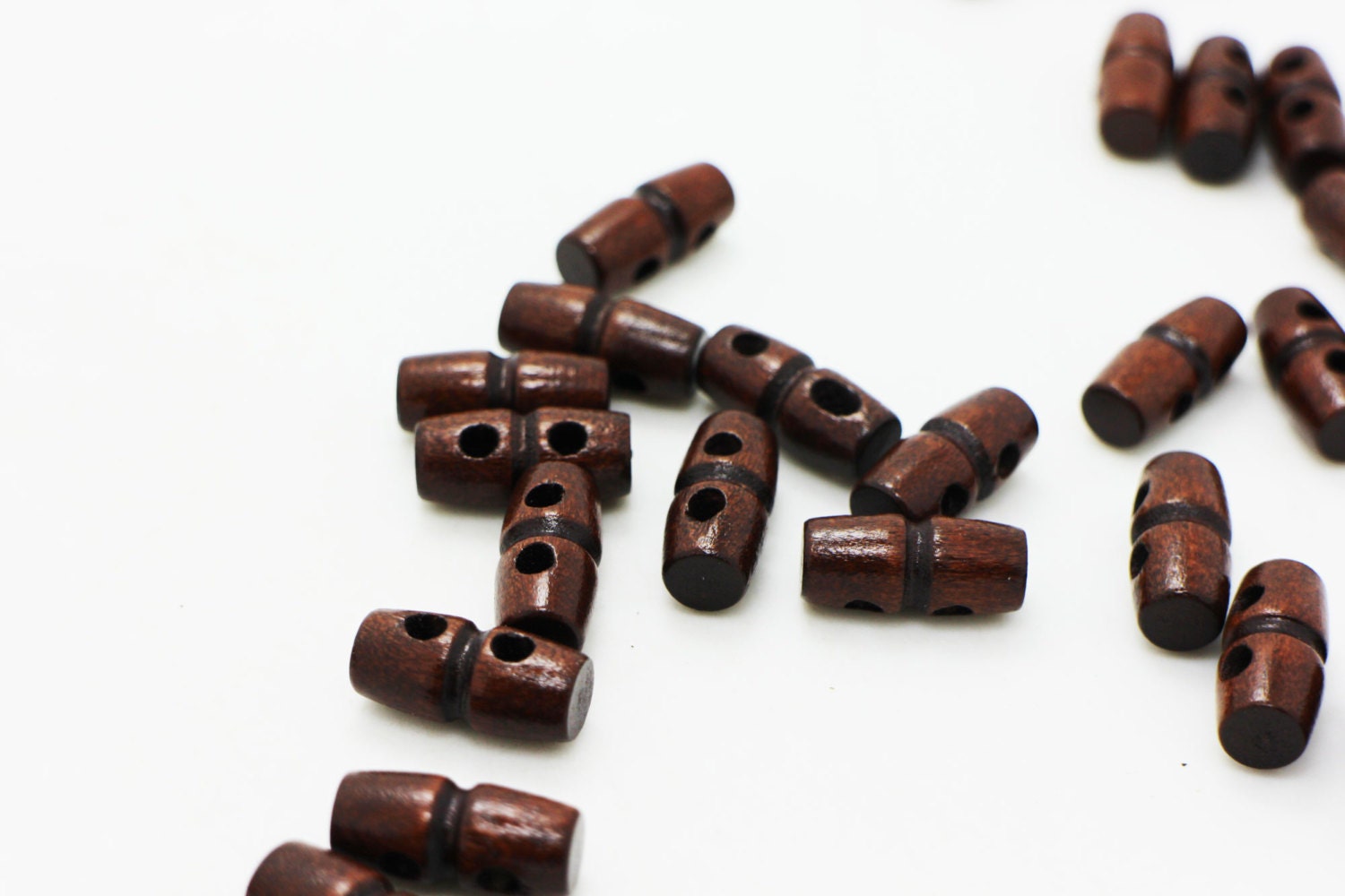 Mini Brown Wooden Toggle Button Tiny Toggles Small Toggles - Etsy
