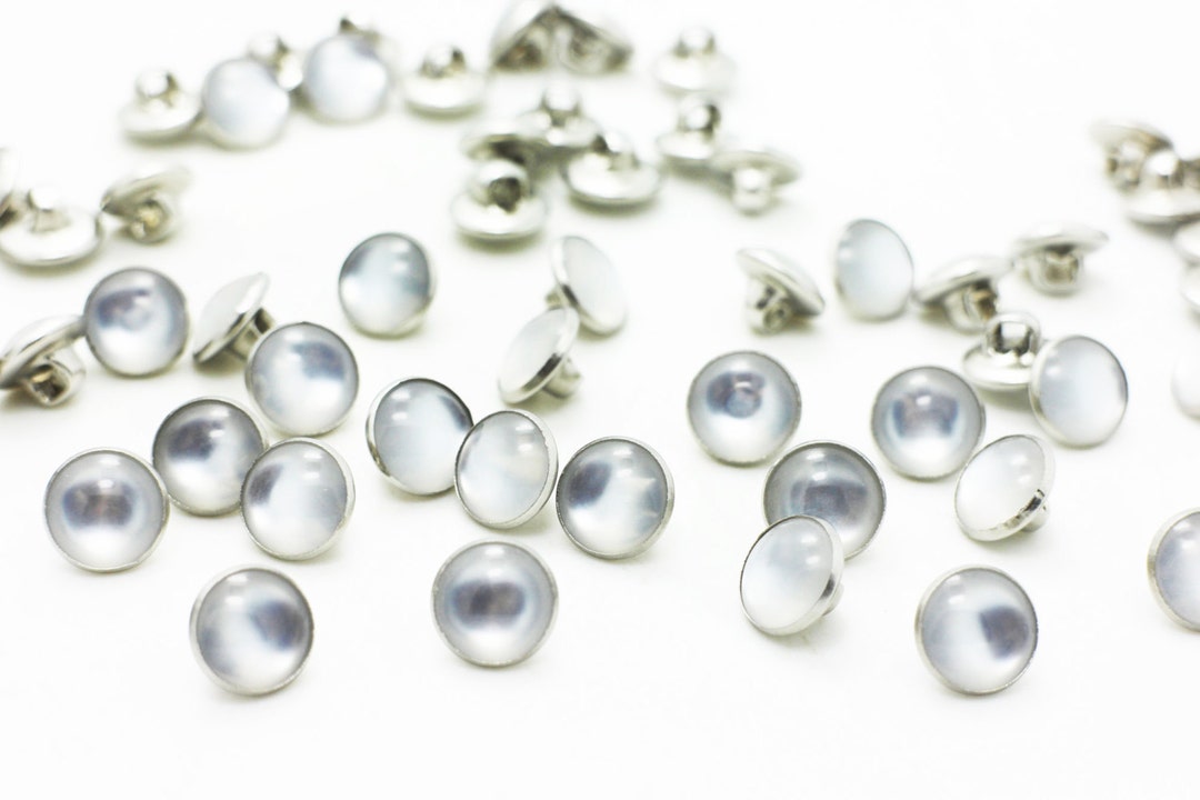 Silver Shank Buttons, Vintage Style, for Sewing Blouse Shirt Cardigan ...