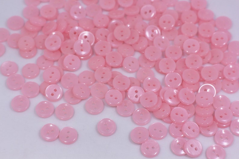 Extra Small Pastel Pink Button Shiny Tiny Light Pink Button - Etsy