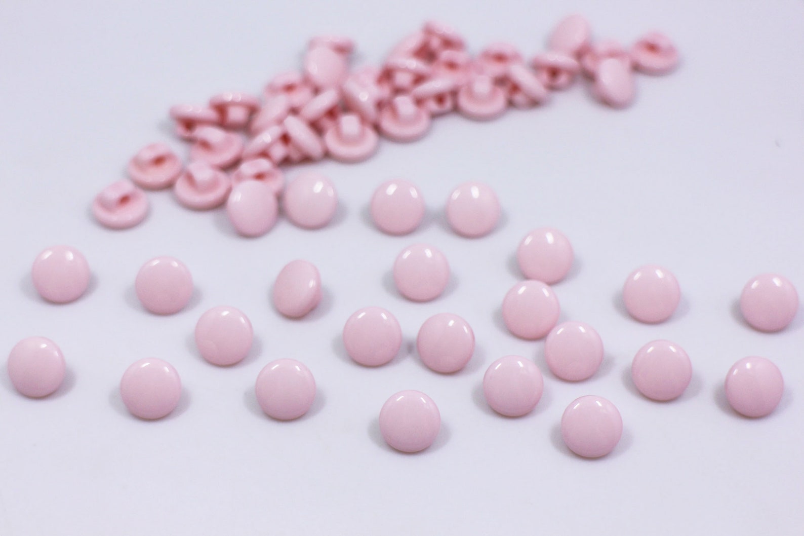 Light Pink Shank Button Glossy Pastel Pink Shank Button - Etsy