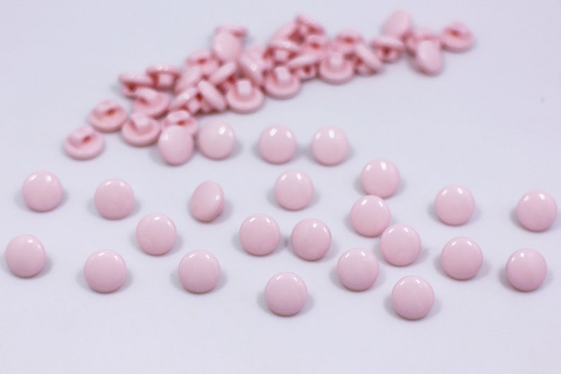 Light Pink Shank Button Glossy Pastel Pink Shank Button - Etsy
