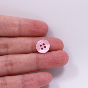 Light Pink Buttons, Pastel Pink Color, Raised Wide Edge, Four Holes ...