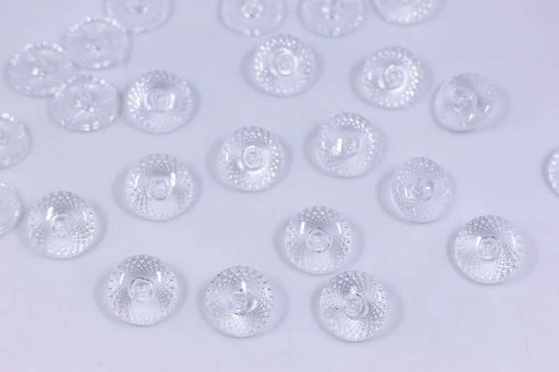 Clear Acrylic Shank Buttons Transparent Shank Button Back | Etsy