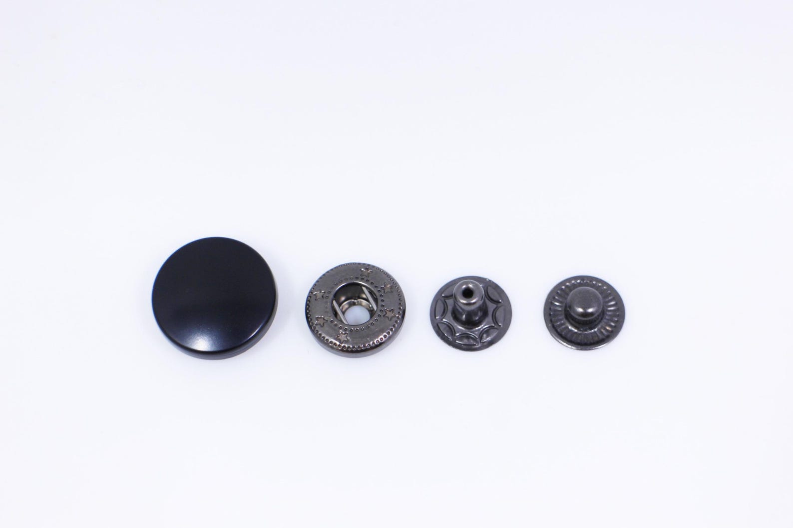 Black Metal Snap Buttons, Curve Top, Upholstery Supplies, Model 633 ...