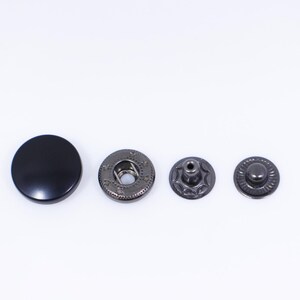 Black Metal Snap Buttons, Curve Top, Upholstery Supplies, Model 633 ...