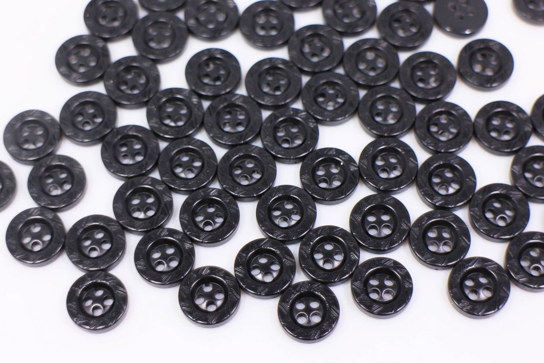 Black Triangle Striped Pattern Button, Raised Edge, for Sewing Men ...