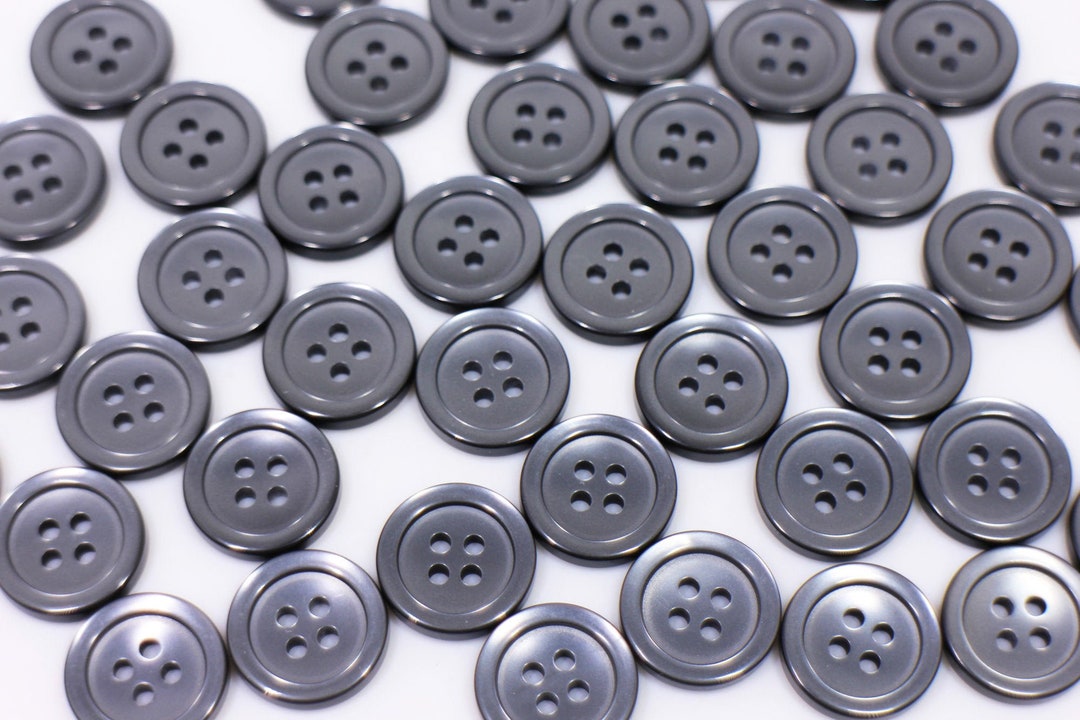 Grey Buttons, Gray Color, for Sewing Suit Jacket Blazer, Shiny Finish ...