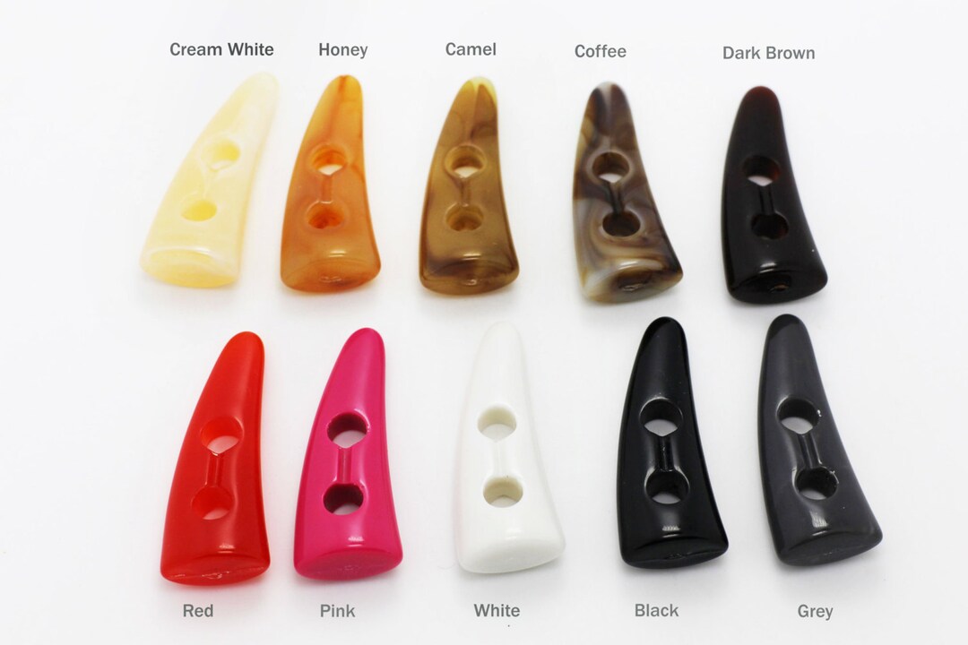 Toggle Button, Two Holes, for Winter Duffel Coat Trench Coat, 43mm ...