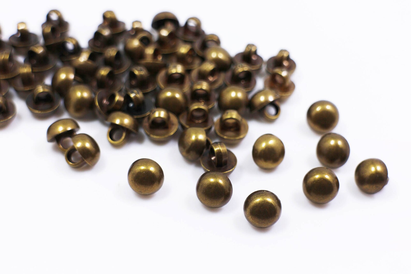 Extra Small Bronze Shank Buttons Antique Bronze Button Shank | Etsy