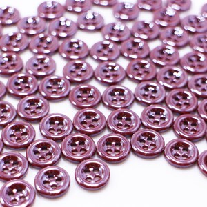 Metallic Dark Red Button, Burgundy Red Color, Glossy, Four Holes ...
