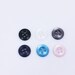 Frosted White Buttons, Wide Edge, for Sewing Blouse Shirt Pajamas, Four ...
