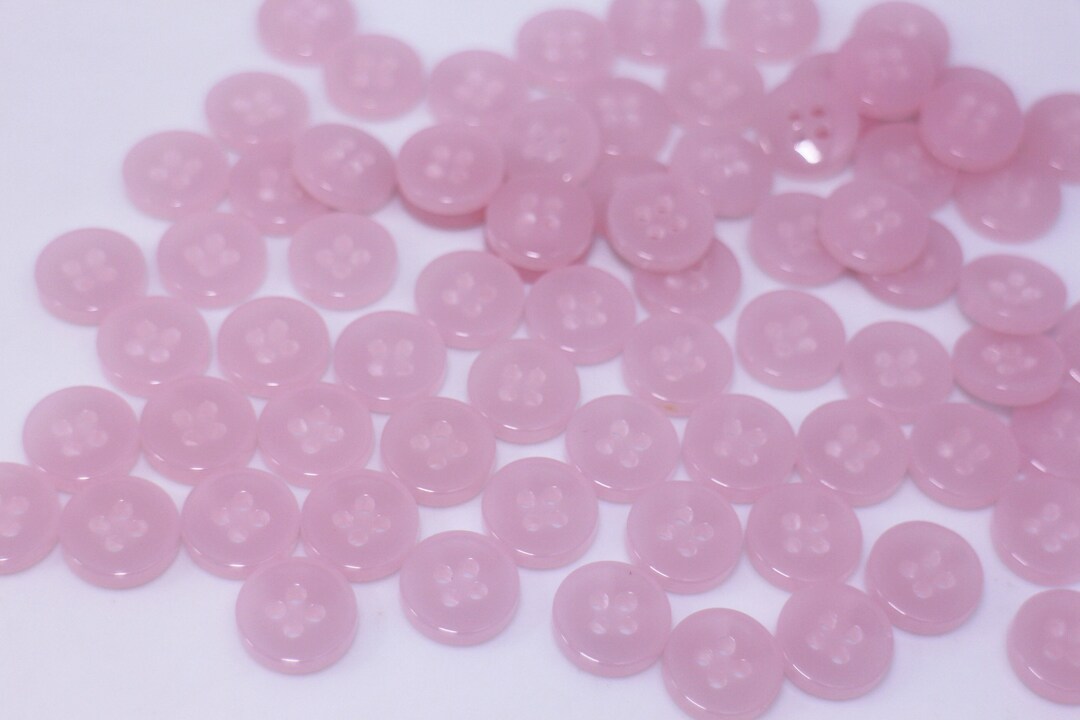 Pastel Pink Button, Light Pink Color, Bowl Shape, Four Holes, Candy ...