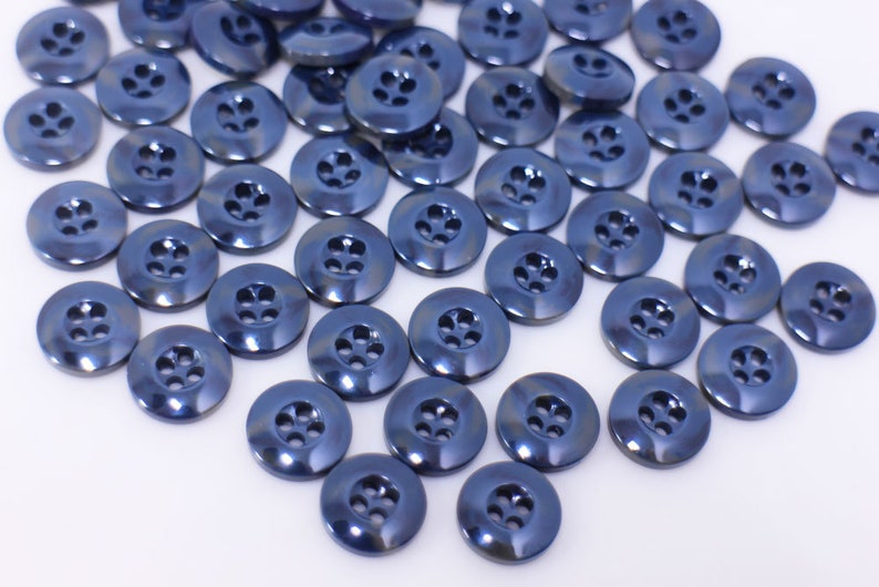 Dark Blue Buttons, Wide Edge, Dark Blue Color, Four Holes, Pattern, for ...