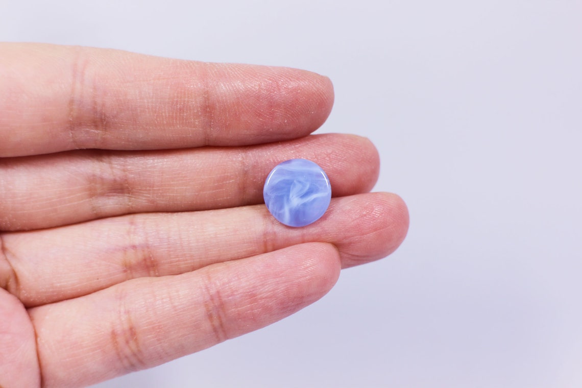 Blue Marble Pattern Shank Buttons Round Flat Shank Button | Etsy