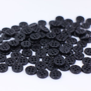 Tiny Black Buttons, Black or White Color, Mini Extra Small Size, Raised ...