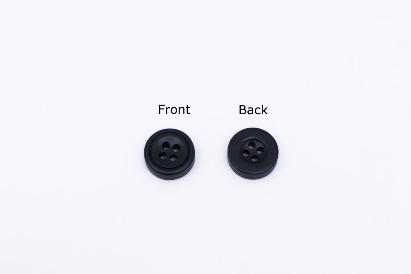 Double Sides Matte Black Buttons One Side Wide Edge One Side - Etsy