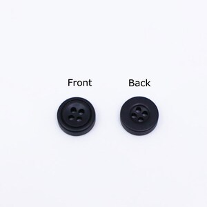 Double Sides Matte Black Buttons, One Side Wide Edge, One Side Thin ...