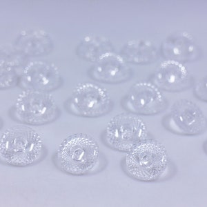 Clear Acrylic Shank Buttons, Transparent, for Sewing Cardigan Wedding ...