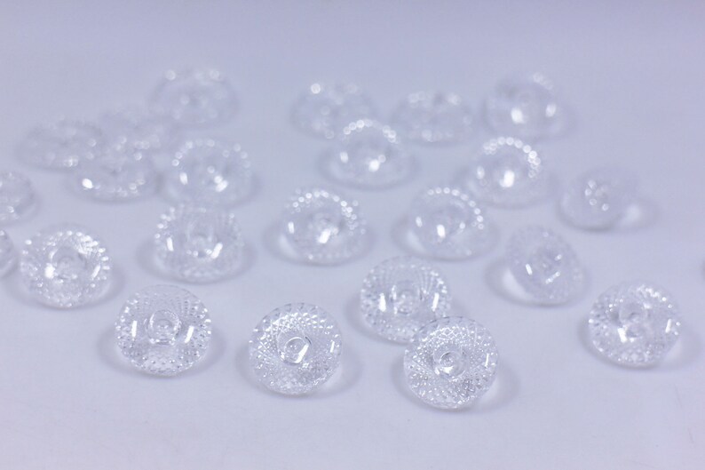Clear Acrylic Shank Buttons Transparent Shank Button Back | Etsy