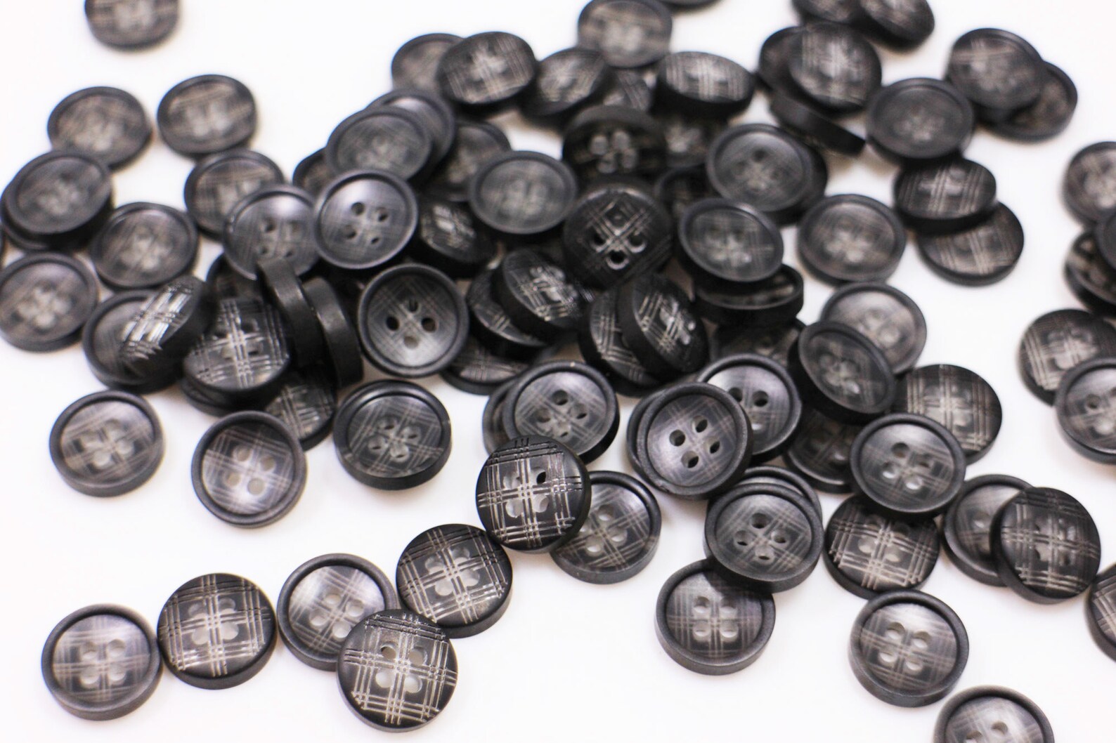 Black Check Buttons Semi-transparent Buttons Pattern - Etsy