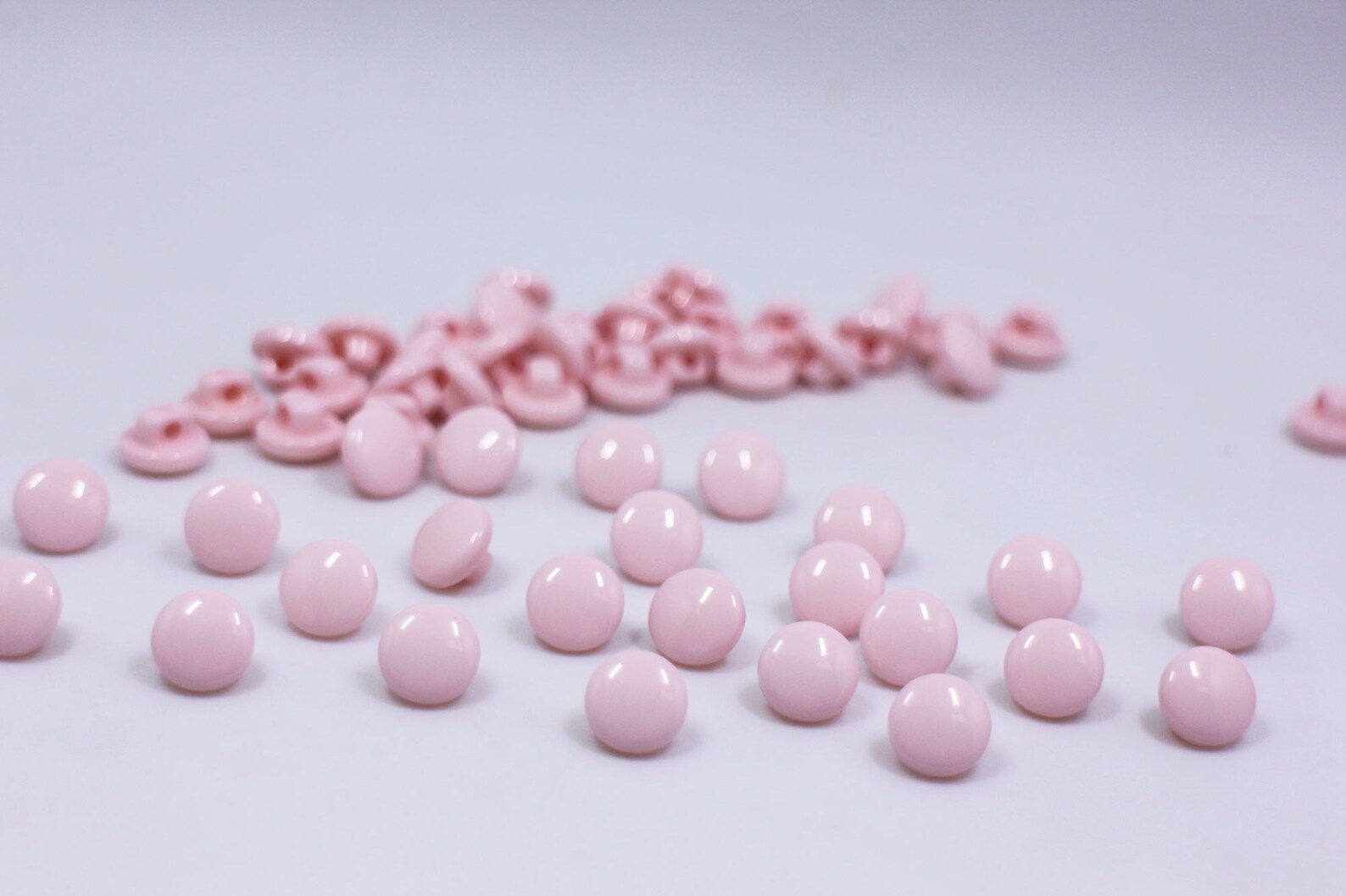 Light Pink Shank Button Glossy Pastel Pink Shank Button - Etsy