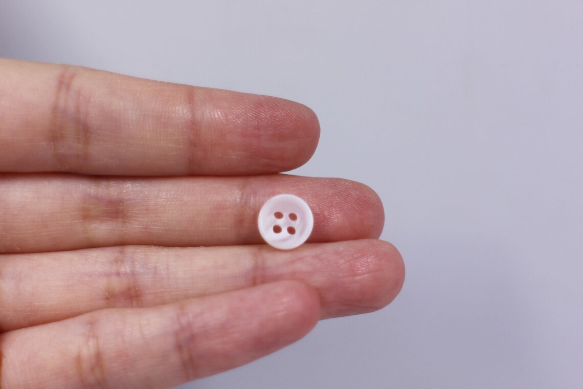 White Marble Pattern Buttons Resin Buttons Small Retro Four - Etsy UK