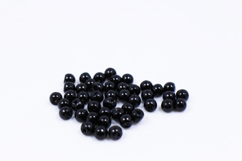 Tiny Black Ball Shaped Button Extra Small Shank Buttons Doll - Etsy