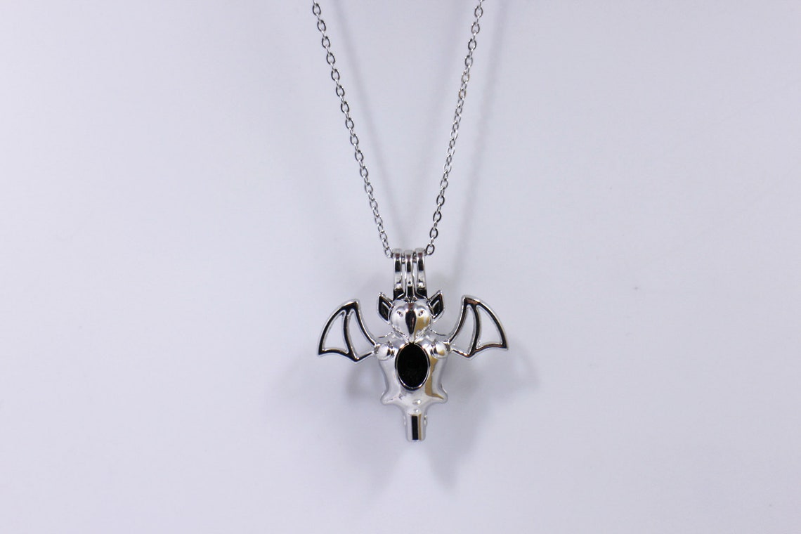 Bat Essential Oils Necklace Bats Necklace Animal Essential - Etsy