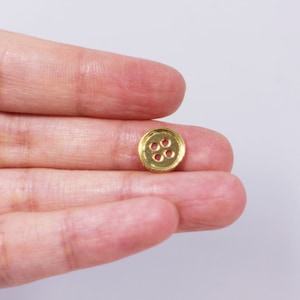 Gold Metal Button, Golden Color, Four Holes, Raised Edge, for Sewing ...