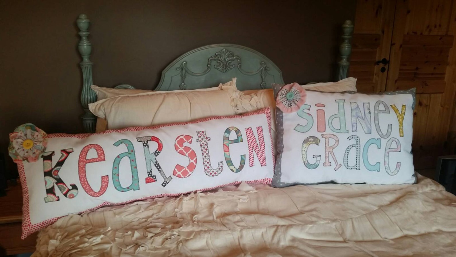 Made to Order Custom Applique Name Pillows - Etsy